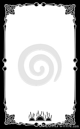 Restaurant Menu Card Frame Template Cartoon Vector | CartoonDealer.com ...