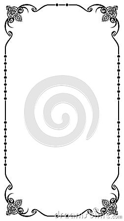 Restaurant Menu Card Frame Template Cartoon Vector | CartoonDealer.com ...