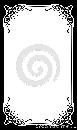 Restaurant Menu Card Frame Template Cartoon Vector | CartoonDealer.com ...