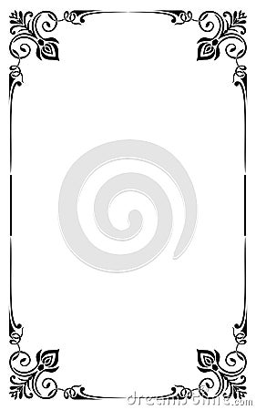 Restaurant Menu Card Frame Template Cartoon Vector | CartoonDealer.com ...