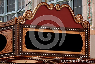 Blank Theater Marquee Sign Stock Images - Image: 5285454