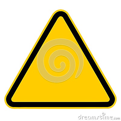 Blank Triangle Warning Sign Template Cartoon Vector | CartoonDealer.com ...