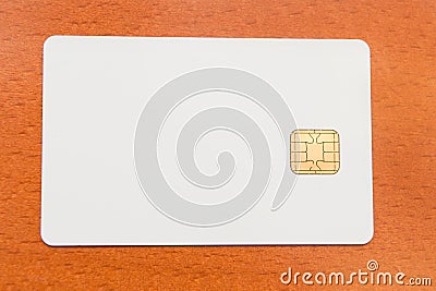 Blank White ID Card With Chip Stock Photo - Image: 19301530