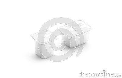 Blank White Yogurt Box Mock Up Isolated, Different Sizes Royalty-Free ...