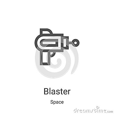 Blaster Icon Vector From Space Collection. Thin Line Blaster Outline ...