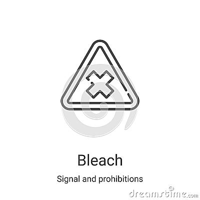 Bleach Icon Vector From Signal And Prohibitions Collection. Thin Line ...
