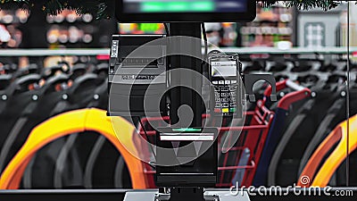 Blinking Flashing Scanner for Reading Barcodes at Self-service Checkout ...