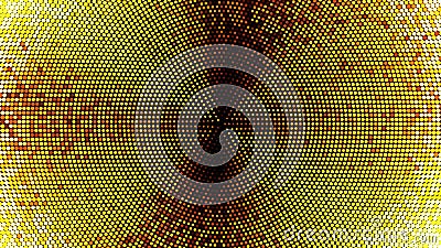 Blinking Lights Board Circle Loop Background. Golden Version Stock ...