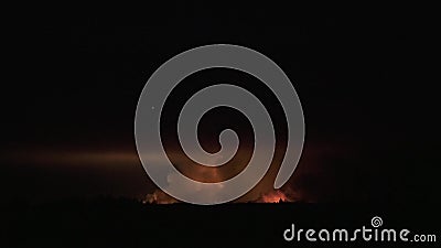 Blinking In The Smoke On The Horizon And A Very Bright Light Falling ...