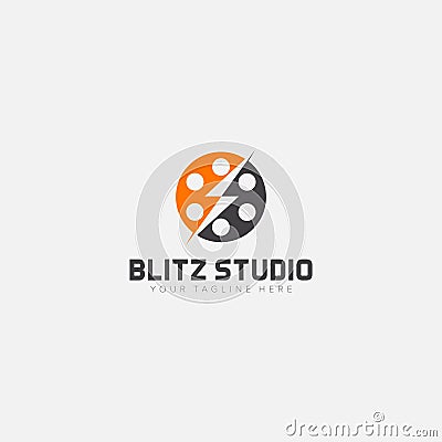 Blitz Studio And Electrical Logo Designs Cartoon Vector | CartoonDealer ...