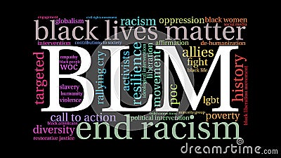 BLM Animated Word Cloud stock footage. Video of life - 163348566