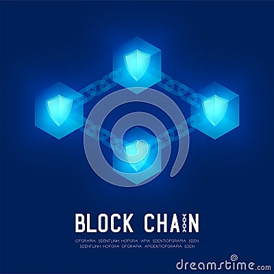 Blockchain Technology 3D Isometric Virtual, Safety System Concept ...