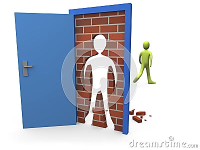 Blocked Door stock illustration. Illustration of pass - 1558348