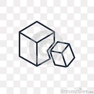 Blocks Vector Icon Isolated On Transparent Background, Linear Bl ...
