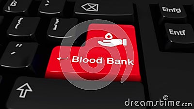 93. Blood Bank Round Motion on Computer Keyboard Button. Stock Footage ...