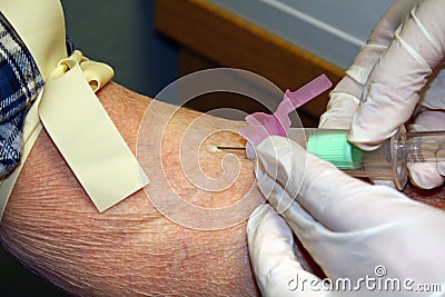 Blood Draw From Elderly Man Royalty Free Stock Photos - Image: 11352908
