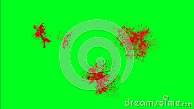 Blood Splatter On A Green Screen Stock Footage - Video of bloodstains ...