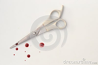 Blood Splatter And Scissors Stock Photography | CartoonDealer.com #46217126