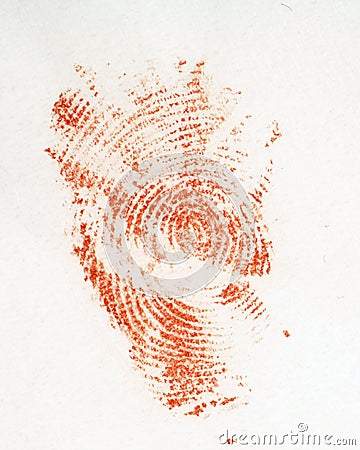 Bloody Fingerprint Royalty Free Stock Photography - Image: 1363627