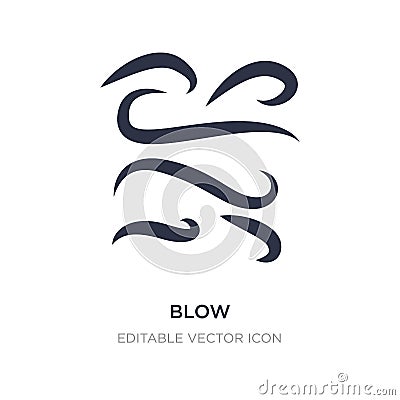 Blow Icon On White Background. Simple Element Illustration From Weather ...