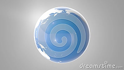 Blu Earth Globe Rotating, Infinite Loop, Loopable Scene Stock Video ...