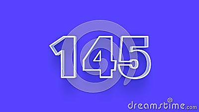 Blue 3d Symbol Of 145 Number Icon On Blue Background Royalty-Free Stock ...