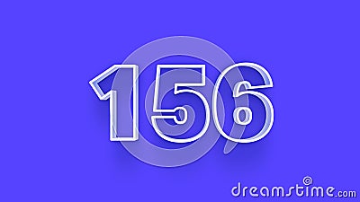 Blue 3d Symbol Of 156 Number Icon On Blue Background Stock Photo ...