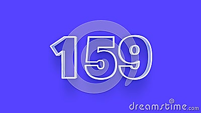 Blue 3d Symbol Of 159 Number Icon On Blue Background Royalty-Free Stock ...