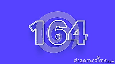 Blue 3d Symbol Of 164 Number Icon On Blue Background Stock Image ...