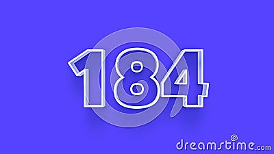 Blue 3d Symbol Of 184 Number Icon On Blue Background Royalty-Free Stock ...