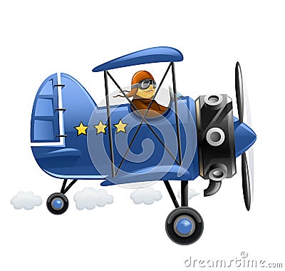 Rabbit Pilot the Airplane stock vector. Illustration of plane - 18201070