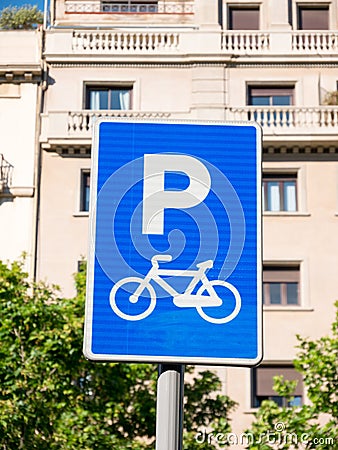 Blue Bicycle Signs Royalty-Free Stock Photography | CartoonDealer.com ...