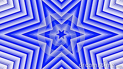Blue Bold Hexagonal Star Simple Flat Geometric on White Background Loop ...