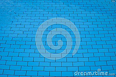 Blue Bottom Of The Pool. Pool Water Top View, Rectangular Pool Tile ...