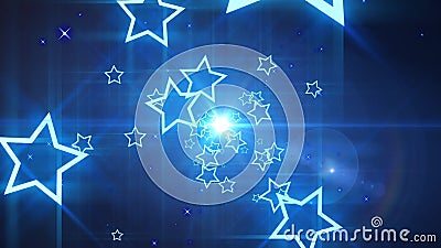 Blue Bright Glow Star Particle Loop Animation Stock Footage - Video of ...