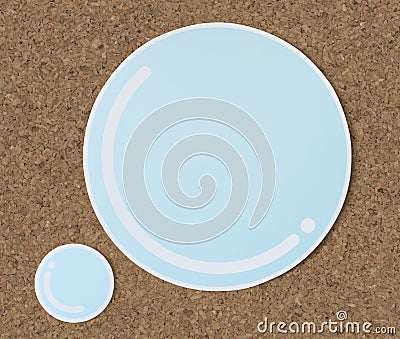 Blue Bubble Cut Out Paper Icon Royalty-Free Stock Photography ...