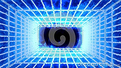 Blue Burning Neon Grid Room Enviroment Motion Graphic Stock Video ...