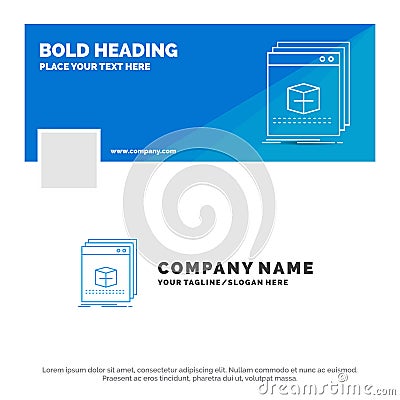 Blue Business Logo Template For Software, App, Application, File ...