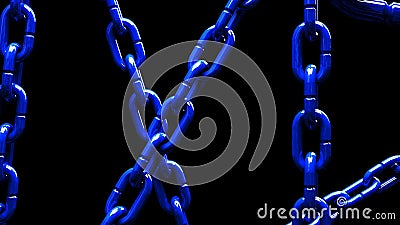 Blue Chains Abstract stock footage. Video of metal, leading - 71784068