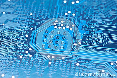 Blue Circuit Board Stock Photo - Image: 5550440