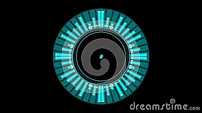 Blue Circular Motion Bar with Black Background. Stock Footage - Video ...