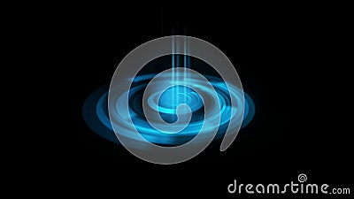 Blue Circular Portal Vortex on the Ground - Loop Overlay Graphic ...