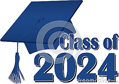 Blue Class Of 2024 Graduation Cap Royalty-Free Stock Photo ...