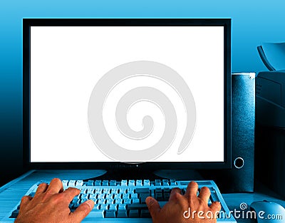 Blue Computer Stock Images - Image: 16833244