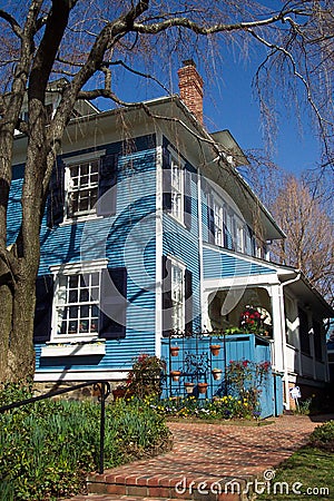 Blue Cottage Stock Photography - Image: 10212