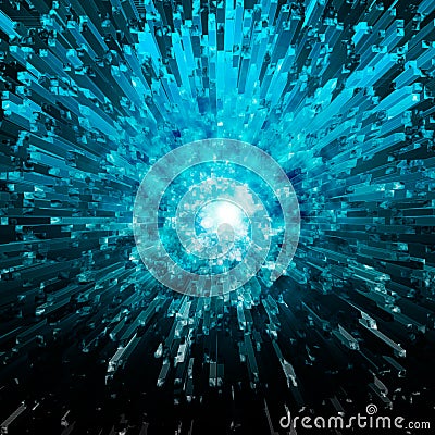 Blue Crystal Explosion Royalty Free Stock Photography - Image: 6606497