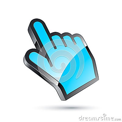 Blue Cursor Hand Stock Photos - Image: 19500243