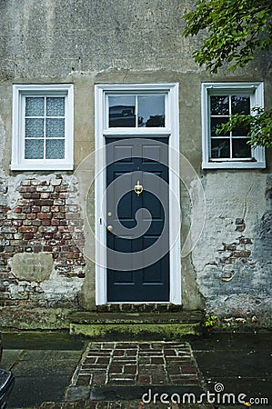 Classic Georgian Front Door Stock Image - Image of door, reside: 19245487