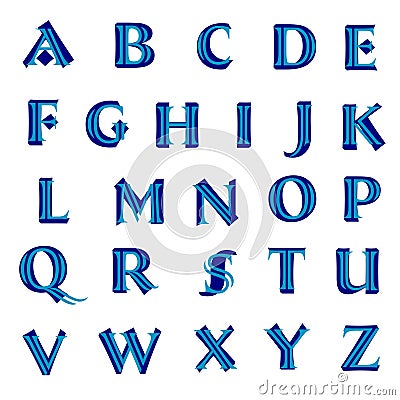 Blue Double Letters Stock Image - Image: 15874751