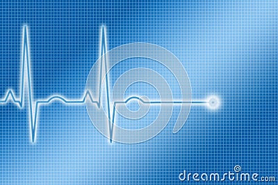 Blue ECG Trace Stock Photo - Image: 25761100